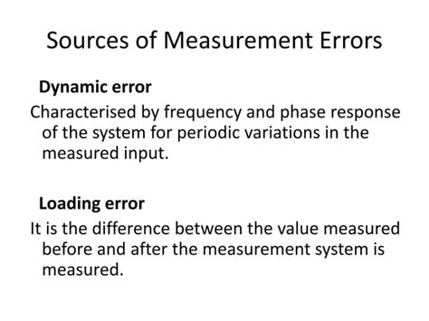 errors of measurement and systematic errors pptx