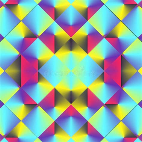rectangular shapes with trendy gradient 3d rendering kaleidoscopic