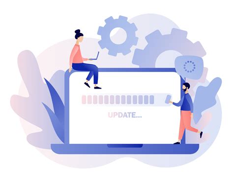 System Update Concept Modern Flat Cartoon Style Vector Illustration 22387939 Vector Art At