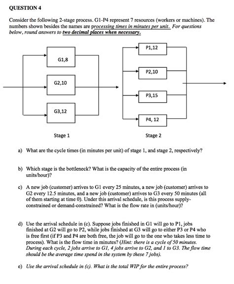 solved question 4 consider the following 2 stage process