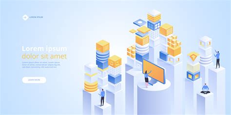 빅 데이터 흐름 처리 개념 클라우드 데이터베이스 아이소메트릭 벡터 웹 호스팅 및 서버실 0명에 대한 스톡 벡터 아트 및 기타 이미지 Istock