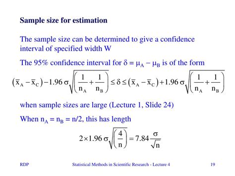 Ppt Lecture 4 Sample Size Determination Powerpoint Presentation Free