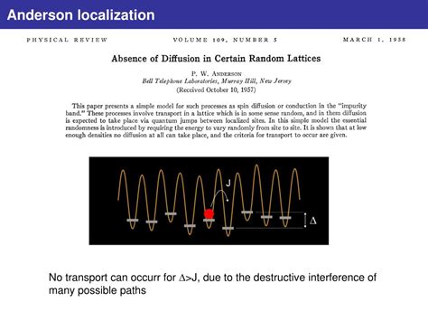 Ppt Anderson Localization Of Weakly Interacting Bosons Powerpoint