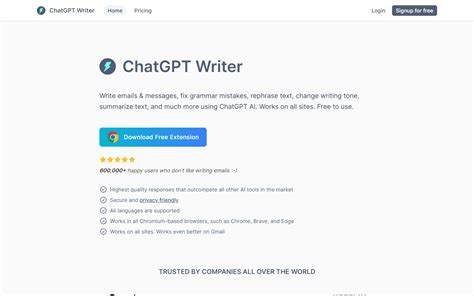 Chatgpt Writer Write Emails Messages And More Using Ai Brouseai