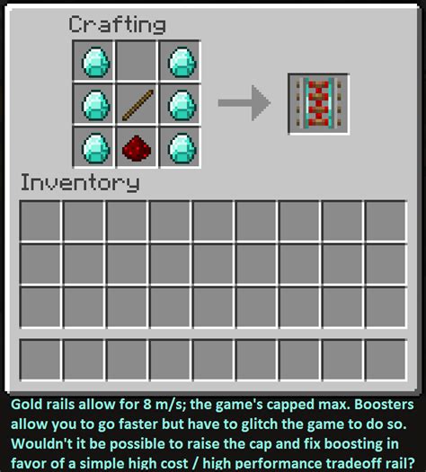 Diamond Rails In Place Of Boosters R Minecraft