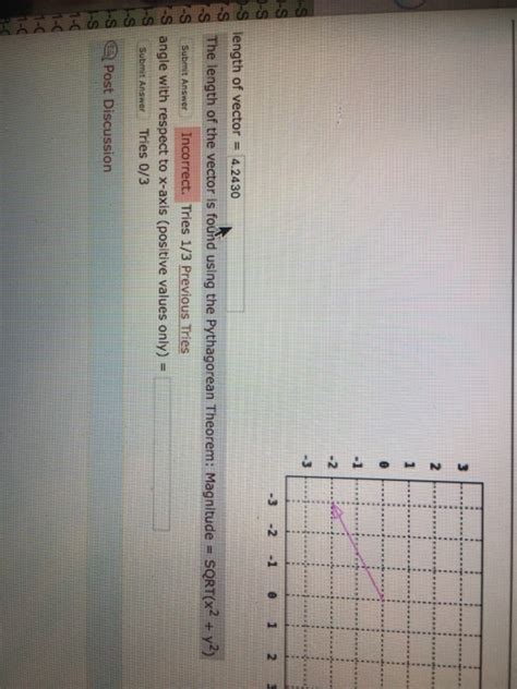 Solved The Length Of The Vector Is Found Using The Chegg Com