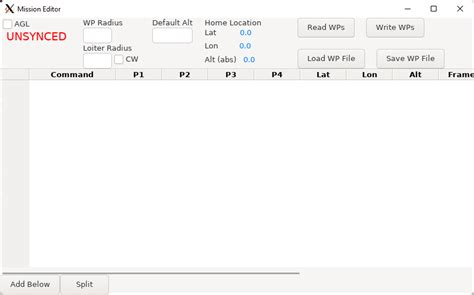 mission editor too narrow to see buttons · issue 1049 · ardupilot