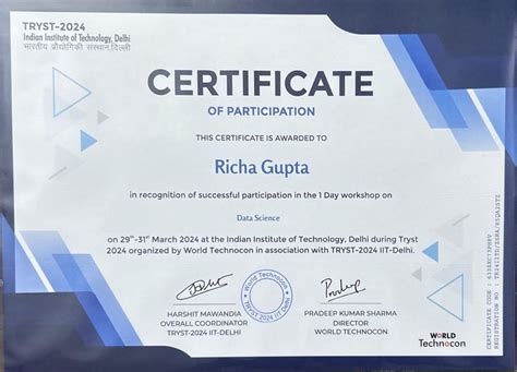 richa gupta on linkedin datascience ai machinelearning iitdelhi tyrst2024