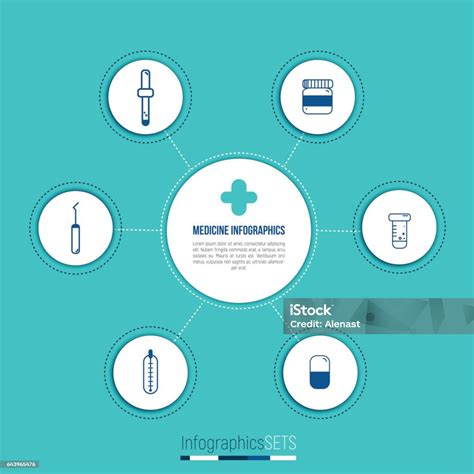 약국 및 의료 선형 아이콘 깨끗 한 의학 인포 그래픽 템플릿 개념에 대 한 의료 도움이 됩니다 평면 벡터 일러스트입니다 간호사에 대한 스톡 벡터 아트 및 기타 이미지