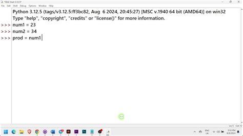 Lesson 4 Product Of Two Numbers Python For Newborns Youtube