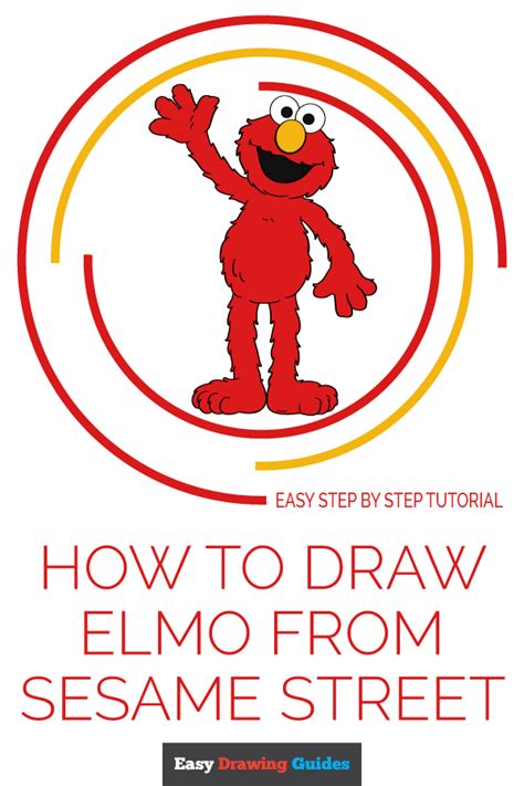 How To Draw Elmo From Sesame Street Really Easy Drawing Tutorial Easy Drawings Drawing