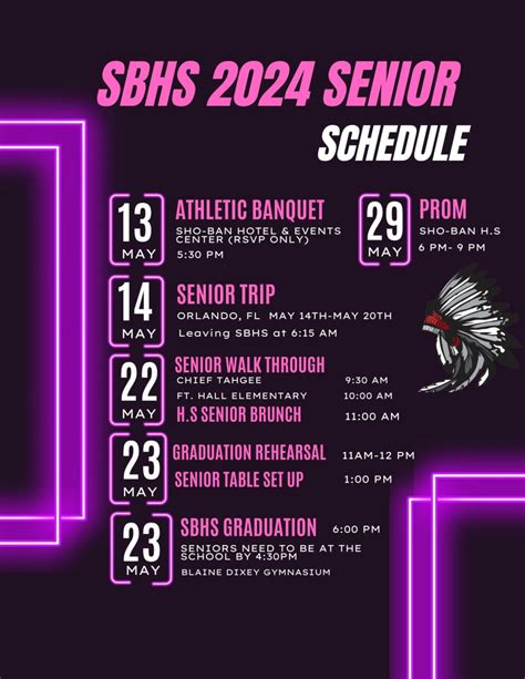 Senior Schedule For 2024 Shoshone Bannock Tribes