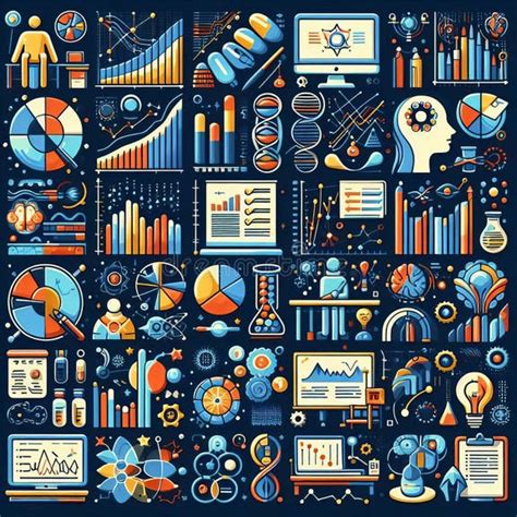 Analytical Illustrations Are Visual Representations Of Data Conc Stock Illustration