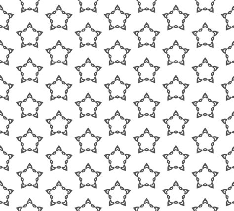 Geometric Black And White Texture With Abstract Star Pattern Seamlessly Repeating Vector