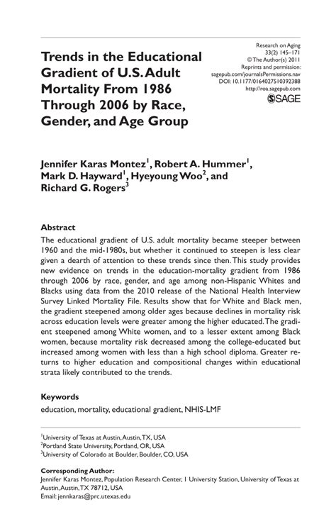 Pdf Why Is The Educational Gradient In Mortality Steeper For Men Than