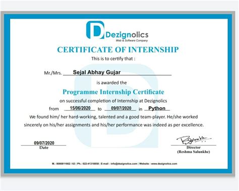 Sejal Gujar On Linkedin Recently Completed My Internship As A Python