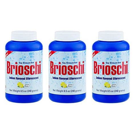 Brioschi Effervescent Digestive Aid 85 Oz Lemon Flavor 3pk