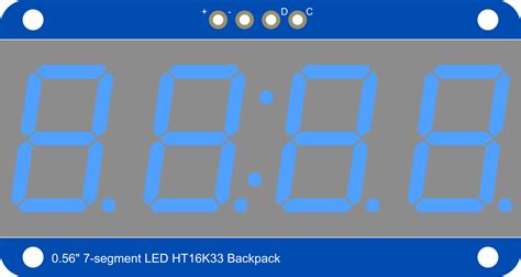 How To Use Adafruit 0 56 Inch 7 Segment LED Backpack Blue Pinouts