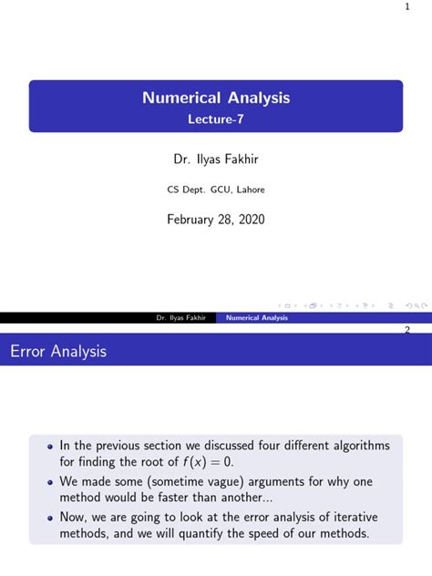 numerical analysis lecture 7 pdf numerical analysis limit