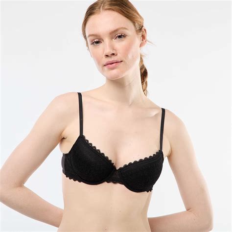 Lace Balconette Bra Black Kiabi