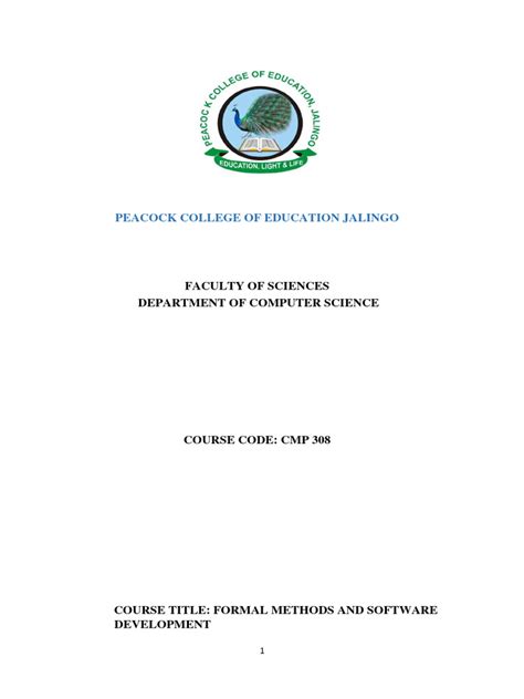 cmp 308 formal methods and software development pdf formal methods