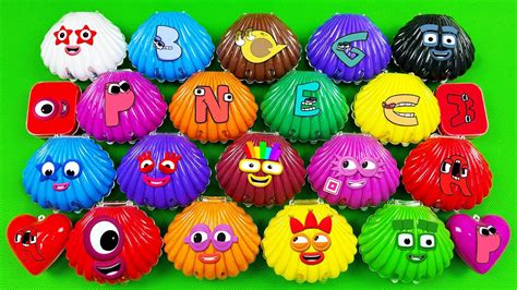 Finding Numberblocks Alphabet Lore With Slime Mix Big Seashell Coloring Satisfying Videos Asmr