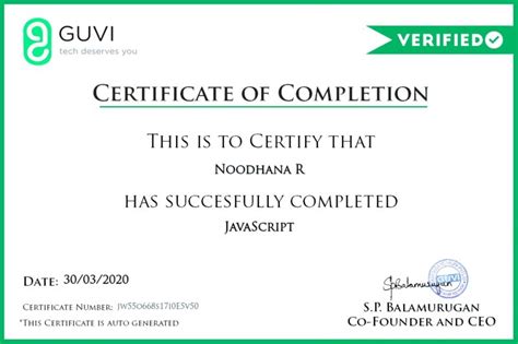 Noodhana Rangarajan Auf Linkedin Guvi Javascript