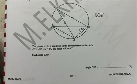 the points a b c and d lie on the circumference of the circle ab ad ac b