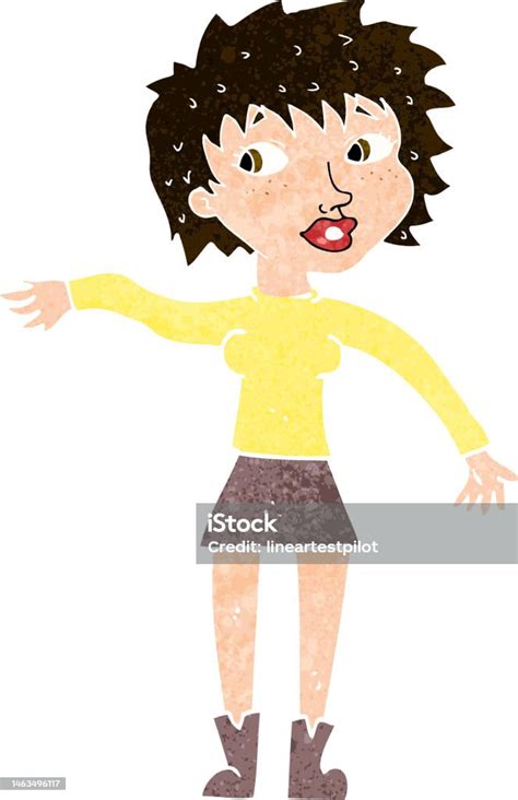 말풍선이 있고 손 흔드는 여자 친근하다 낙서 드로잉에 대한 스톡 벡터 아트 및 기타 이미지 낙서 드로잉 등장인물 만화 Istock