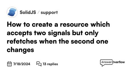 How To Create A `resource` Which Accepts Two Signals But Only Refetches