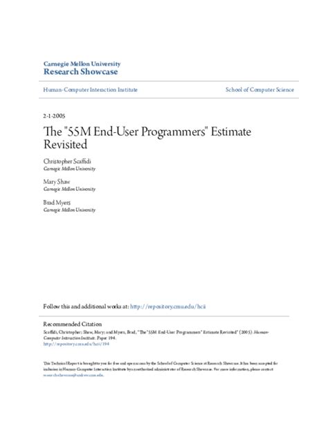 Pdf The 55m End User Programmers Estimate Revisited
