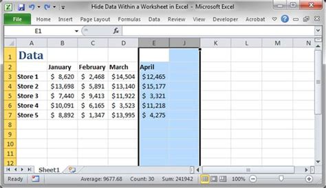 Hide Data Within A Worksheet In Excel Teachexcel