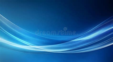 Abstract Blue Fabric Waves With Smooth Flowing Texture Modern 3d Design Stock Illustration