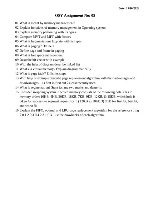 osy assignment no 5 pdf teaching methods and materials computers