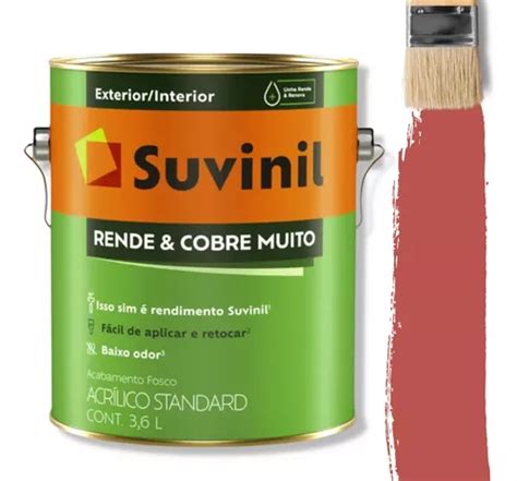 Tinta Suvinil Vermelho Cardinal 36l Paredes Área Intextern