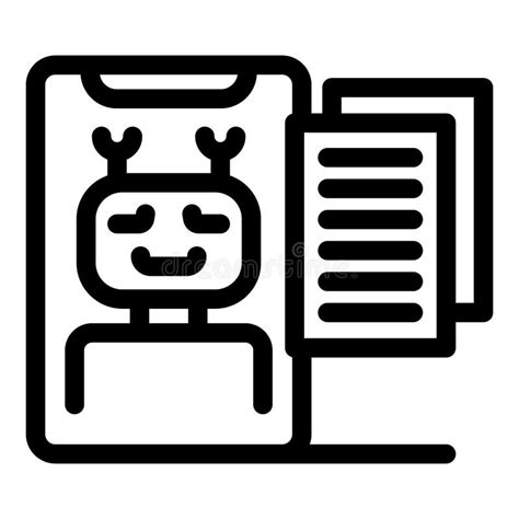 Friendly Robot Holding Smartphone With Documents Displaying Artificial Intelligence Stock Vector