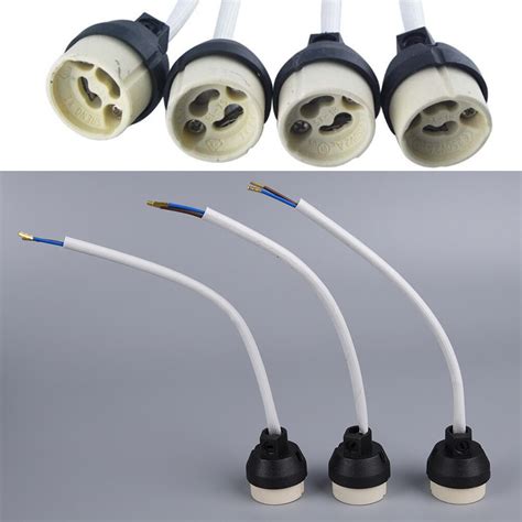 Gu10 Socket Base Connector Ceramic Holder Lamp Wir Vicedeal