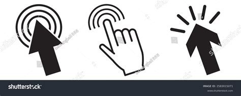 Pointer Cursor Сomputer Mouse Icon Clicking Stock Vector Royalty Free 2583015071 Shutterstock