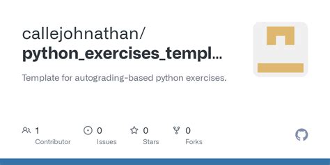GitHub Callejohnathan Python Exercises Template Template For