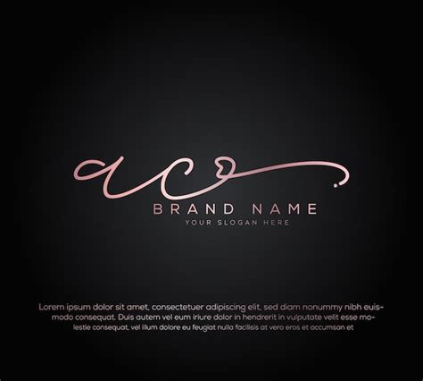 Premium Vector Ac A C Heart Initial Letter Handwriting And Signature Logo