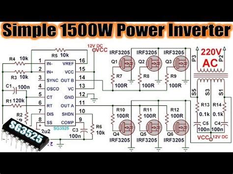 Simple Power Inverter Circuit Diagram Inverter Circuit Power