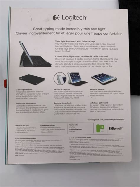 Logitech Ultrathin Keyboard Folio I5 For Ipad Air Retro Unit