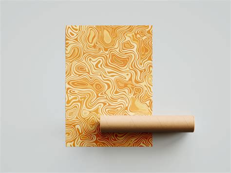 Abstract Squiggle Lines Art Print Tan Tranquility Poster Etsy