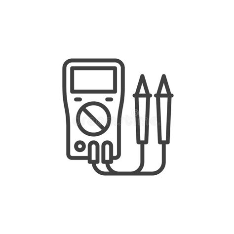 Electric Multimeter Line Icon Stock Illustration Illustration Of Sign Test 259154595