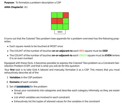 solved purpose to formalize a problem description a csp