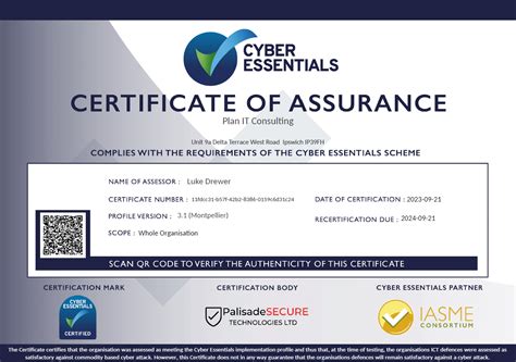 Cyber Essentials Certification Plan It Consulting Ltd