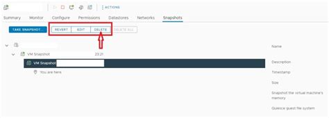 Manage Vmware Snapshots Delete Or Edit Or Revert A Snapshot Techdirectarchive