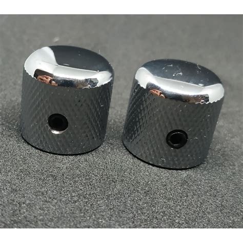 2 Chrome Smallgrip Telecaster Metal Dome Knobs For 6mm Pots