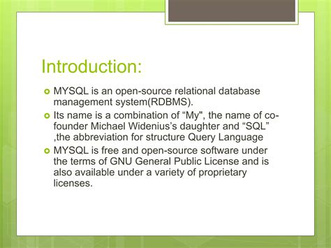 Case Study On Mysql In Rdbms Ppt