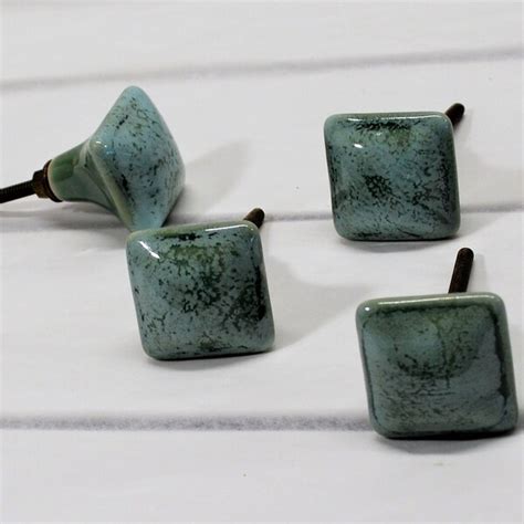 Sea Glass Cabinet Knobs Etsy